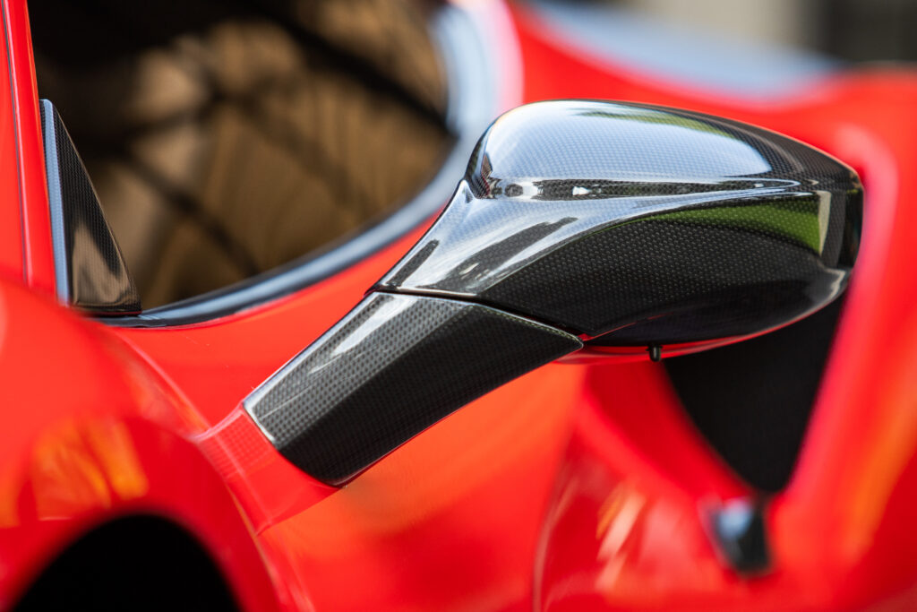 Ferrari F8 side mirror - P1COMPOSITES: ADVANCED CARBON FIBER COMPOSITES